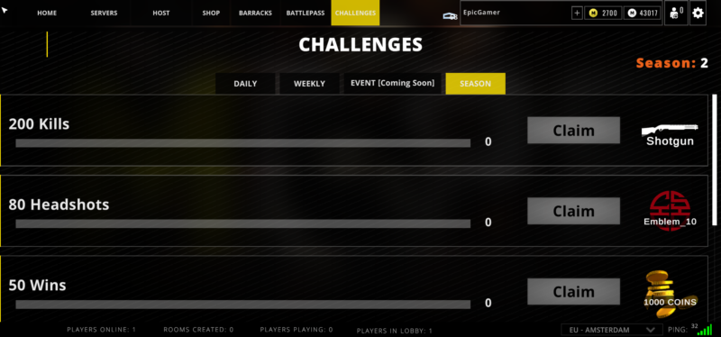 Challenges - Beyond Infinity Games